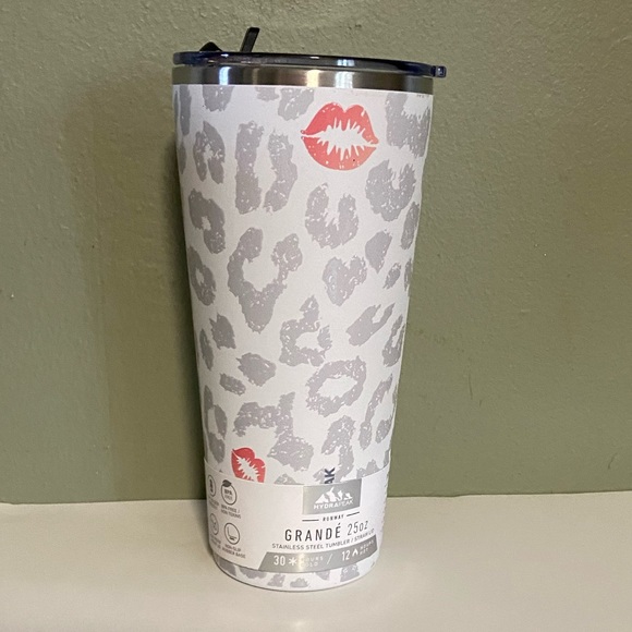 HYDRAPEAK | Dining | Hydrapeak Grande 25oz Leopard Lip Print Stainless ...